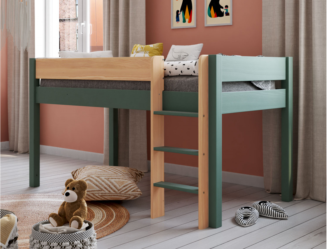 Lits mi hauteur en Bois Massif - Ecologiques