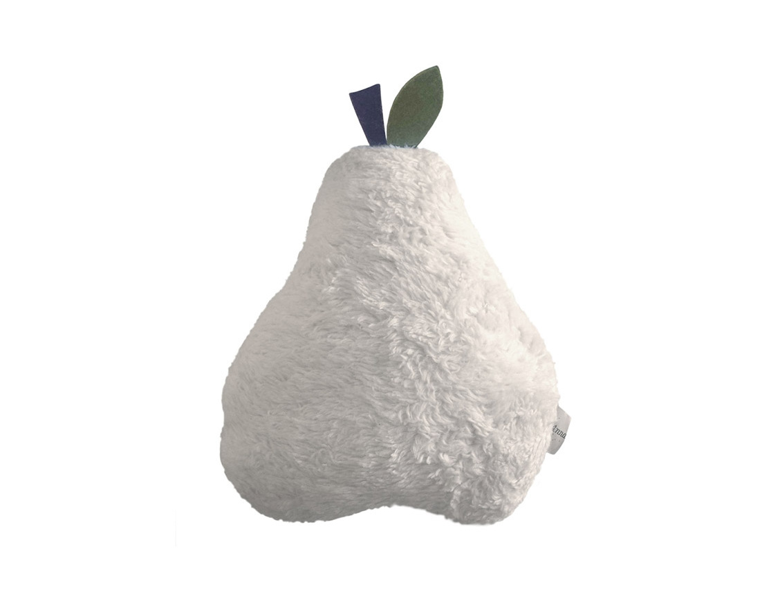 White Pear Kids Cushion, Soft Pear-Shaped Plush Toy